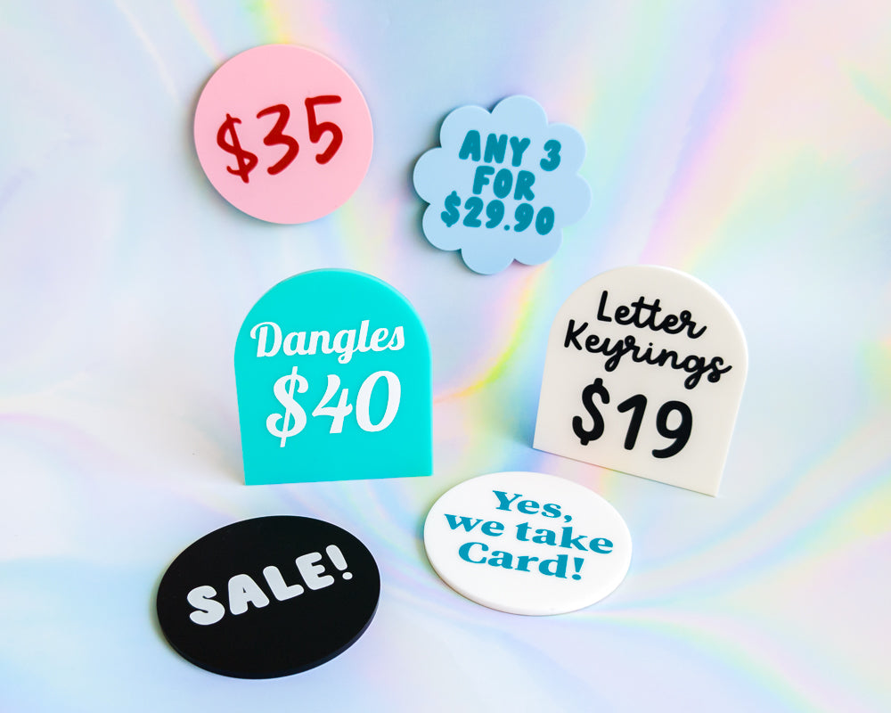 Market Signs - Small (8cm) – Blackbird and Violet