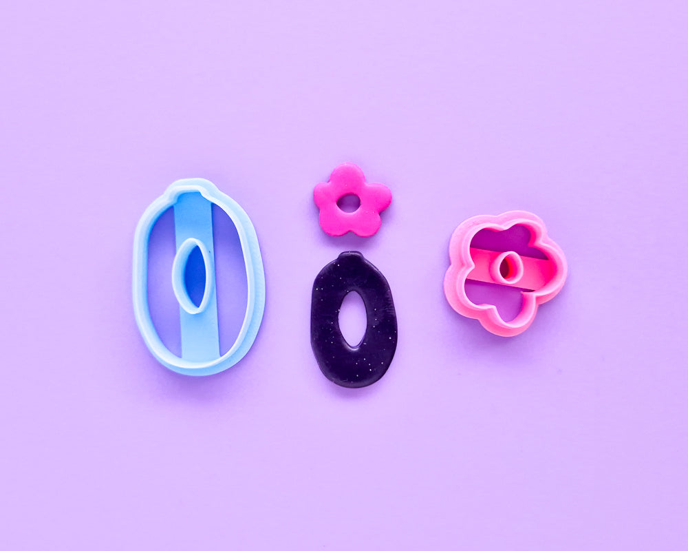 Nesting [Vase + Flower 05] Shape Cutters – Blackbird and Violet