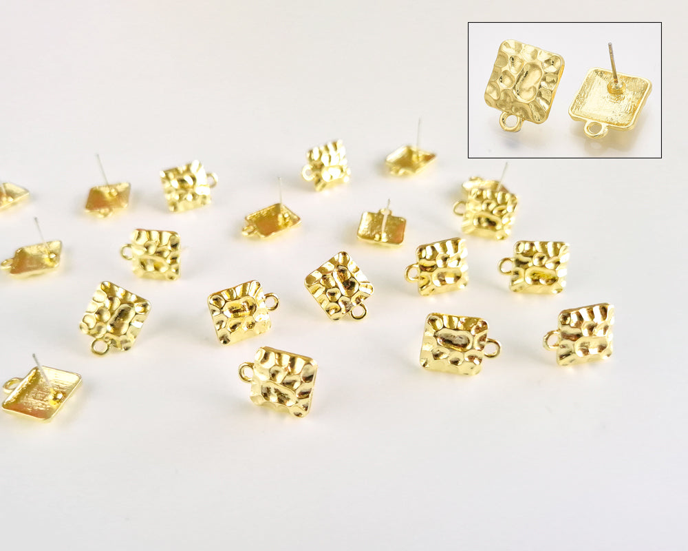 Decorative Posts - Hammered Square - Light Gold [10 pairs] – Blackbird ...