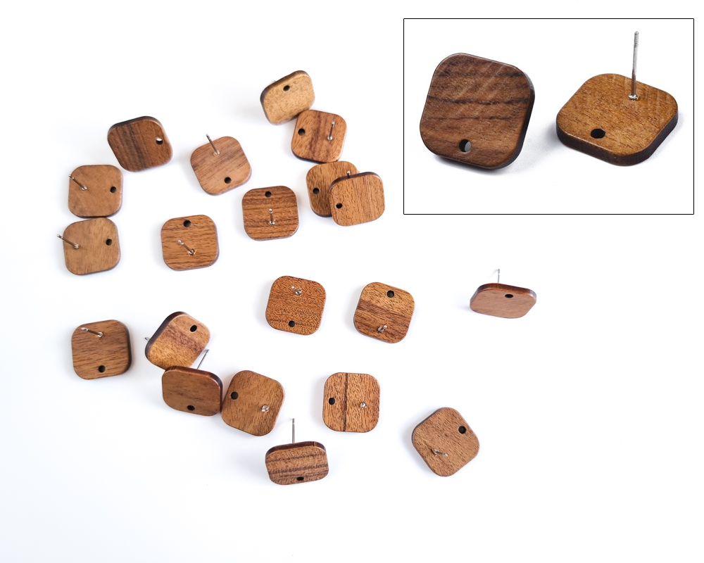 Decorative Posts - Walnut - Rounded Square [10 pairs] – Blackbird and ...