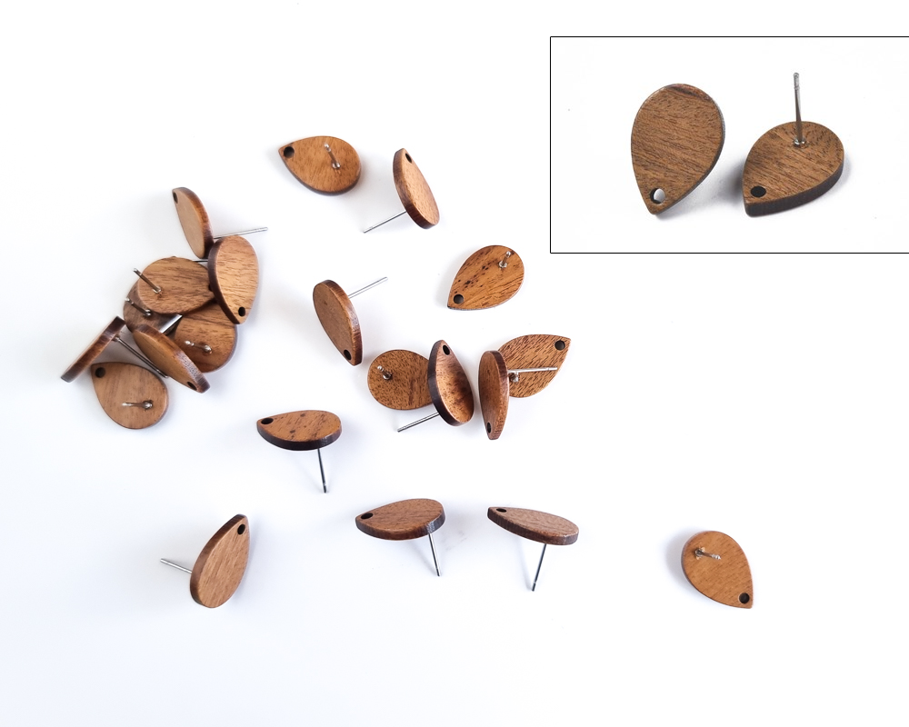 Decorative Posts - Walnut - Teardrop [10 pairs] – Blackbird and Violet