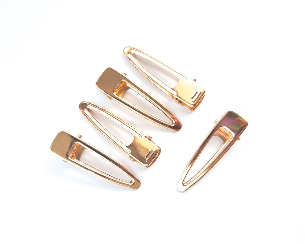 Hair Clips - 5.5cm Tapered [Hollow] - Gold [10pc] – Blackbird and Violet